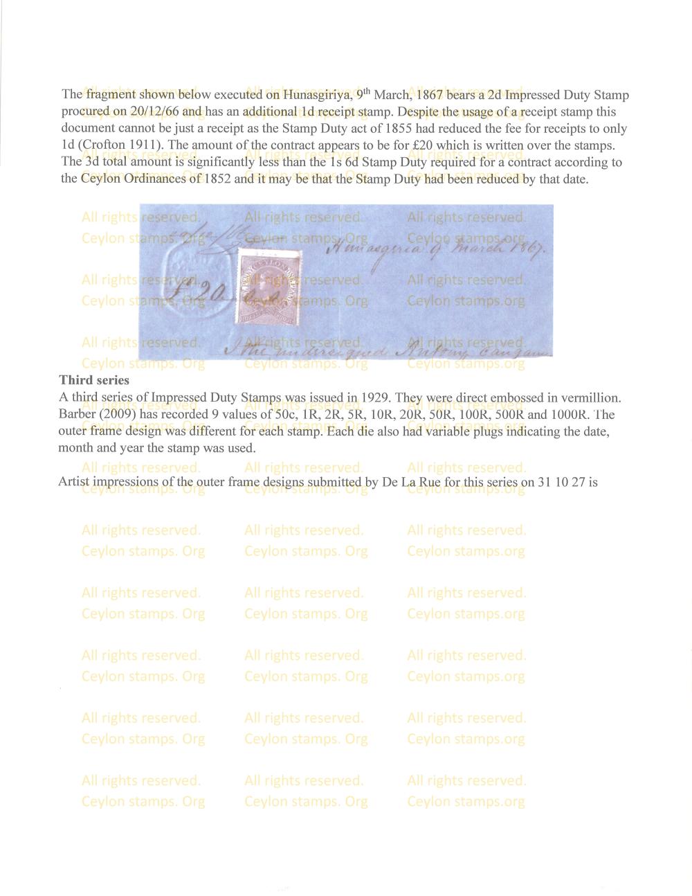 Ceylon Stamps